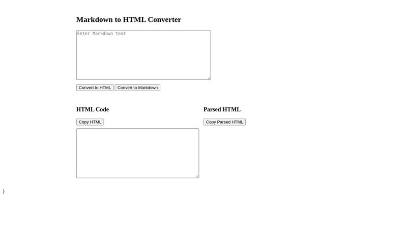 Markdown to HTML Converter