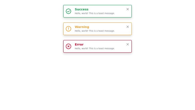 Design Toast Notification With Bootstrap