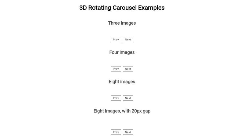 3D Rotating Carousel with CSS and JavaScript