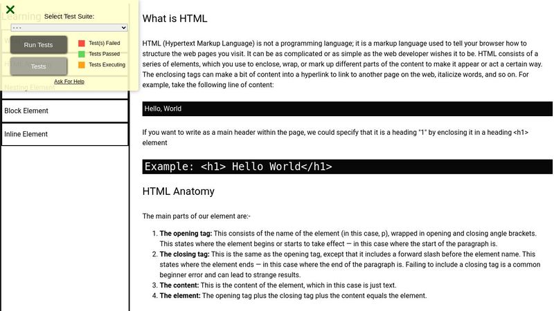 Technical Documentation: HTML