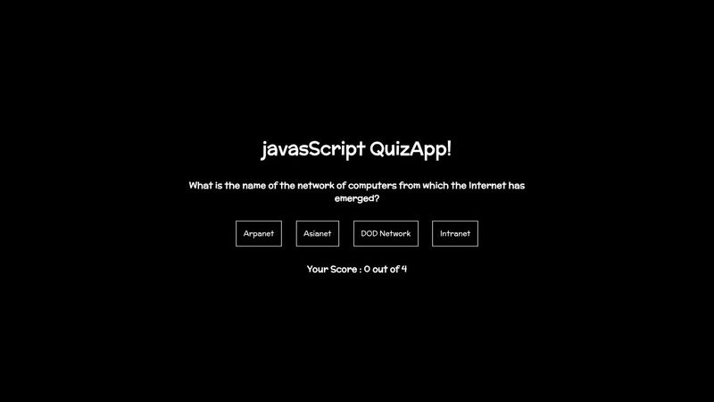 Simple javaScript Quiz App | CS50