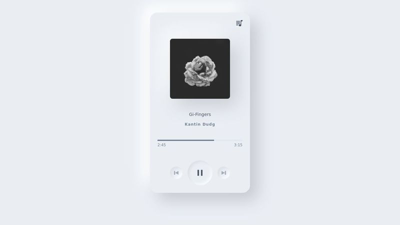 tailwindcss | neumorphic music player