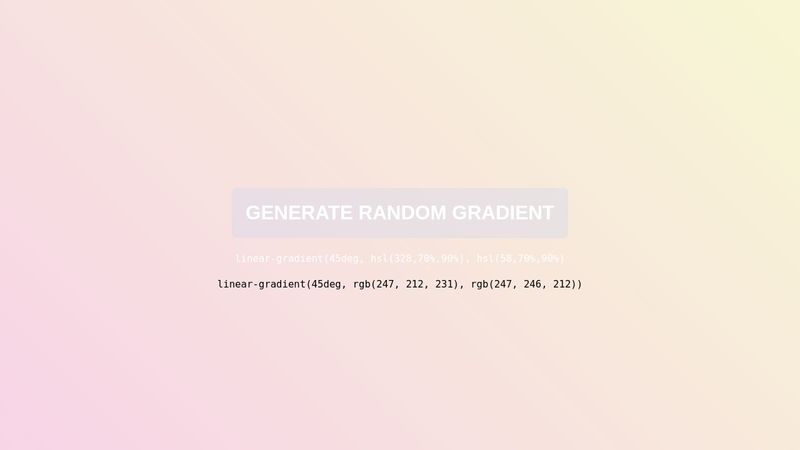 Random Gradient Generator (HSL)