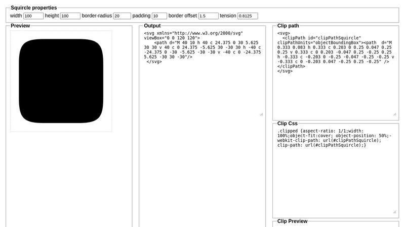 SO: Squircle generator (clothoid rounded corners)