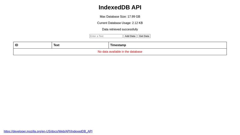 IndexedDB API