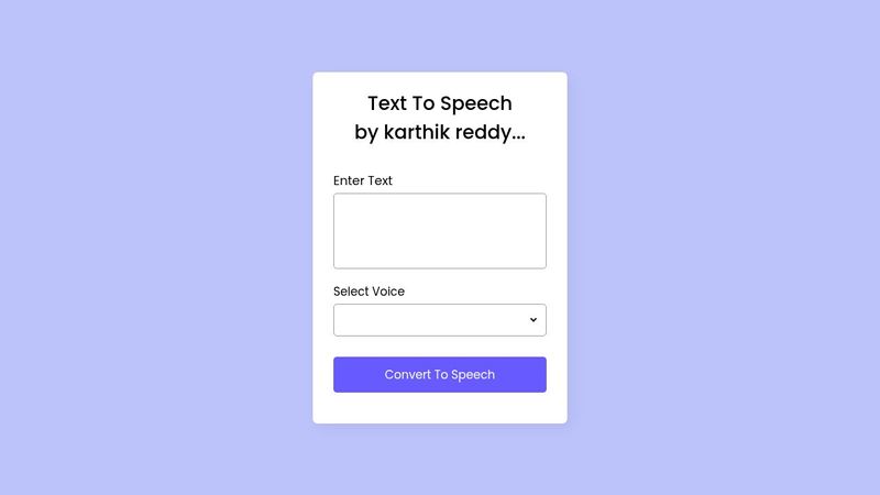 Text To Speech In JavaScript