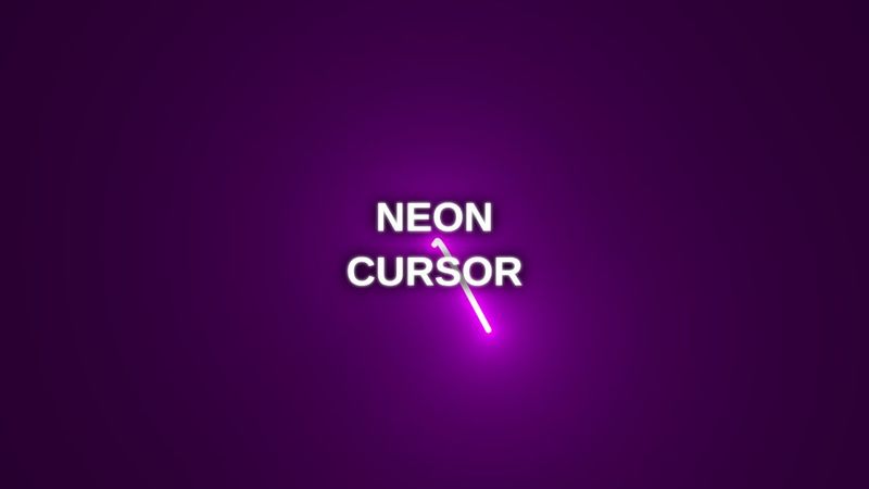 Neon Cursor Using Three.js