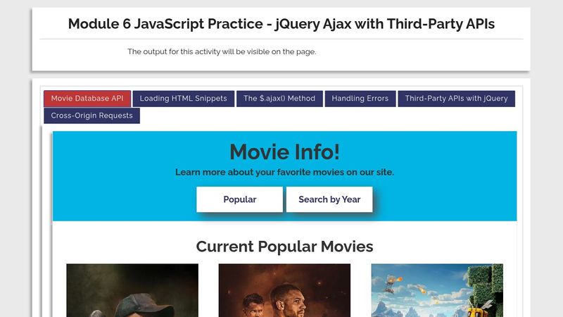 Module 6 Coding Activity - jQuery Ajax with Third-Party APIs - 3/28/24