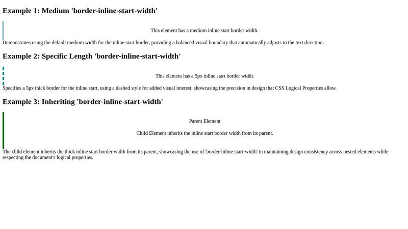 CSS 'border-inline-start-width' Property