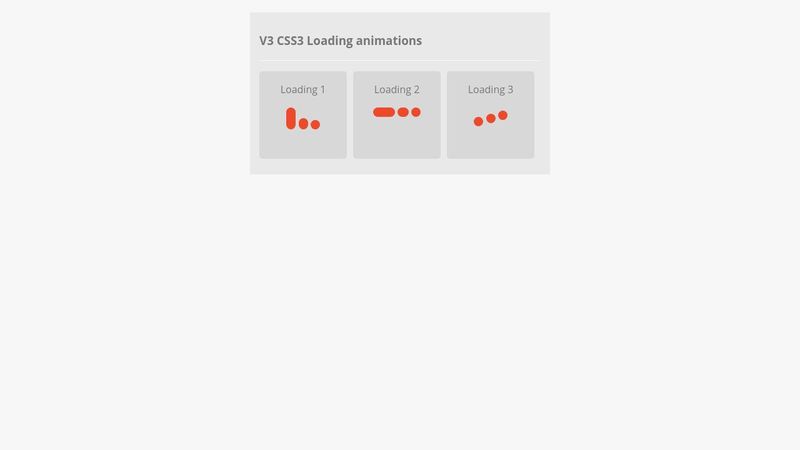 CSS3 Loading animations