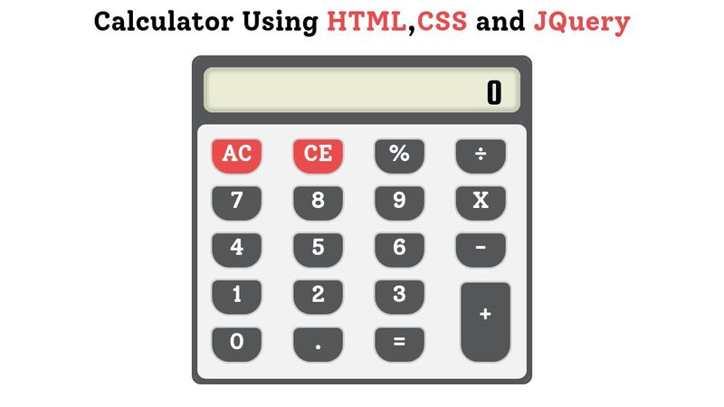 Calculator Using HTML,CSS and JQuery