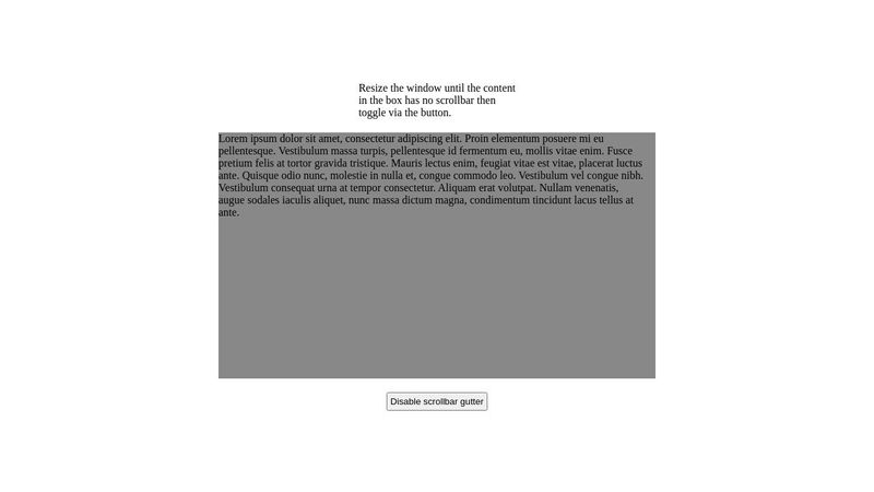 CSS: Scrollbar Gutter