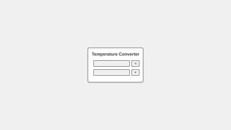 Simple Temperature Converter Widget
