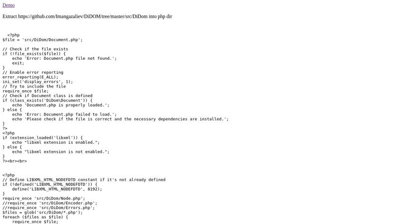 (PHP) DiDom Manual install & use