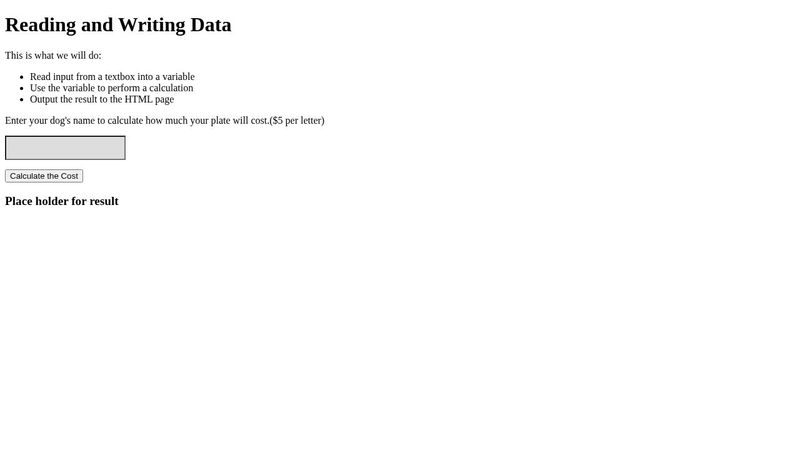 JS Reading and Writing