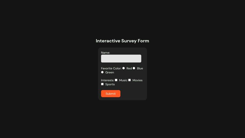 Survey Form | jQuery Lesson 13
