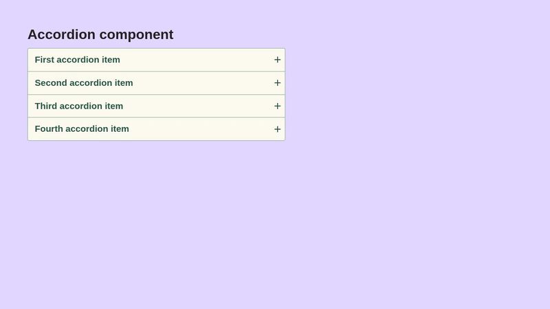Accessible Accordion Component