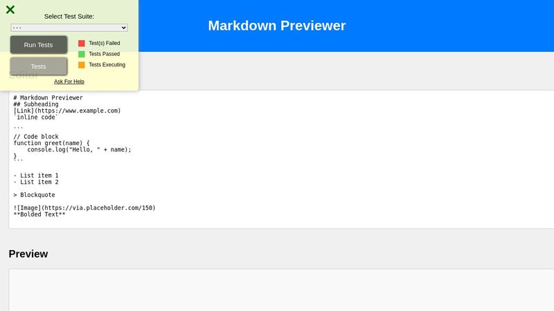 Build a Markdown Previewer