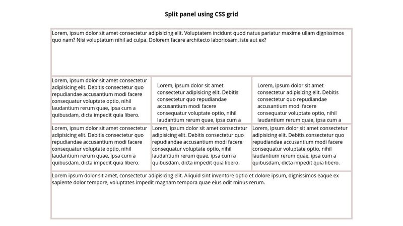 Nested Split Pane using CSS Grid