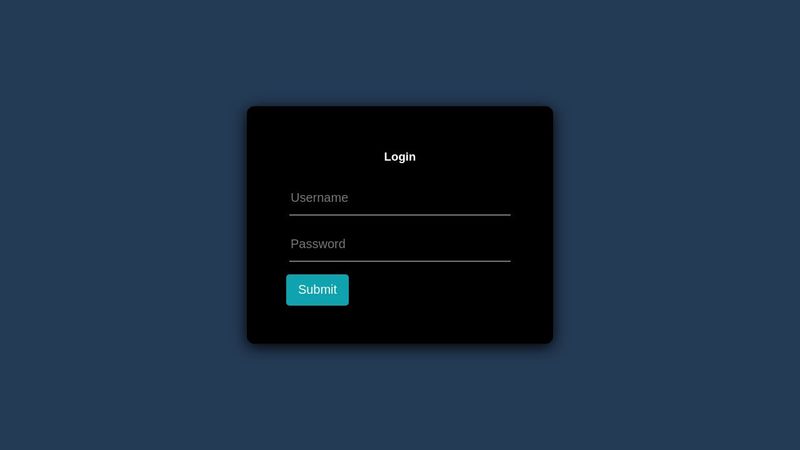 Floating Login Form (CSS)