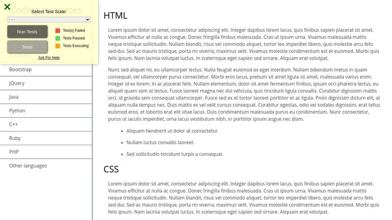 FCC documentation page - Coding resources
