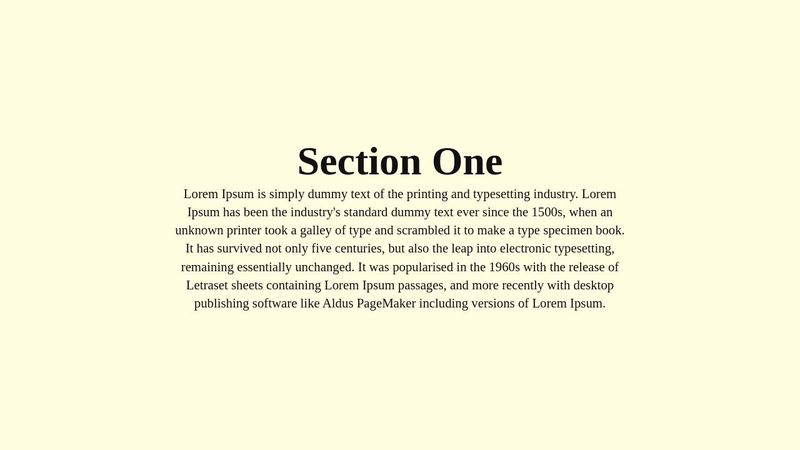 Horizontal Page Scroll