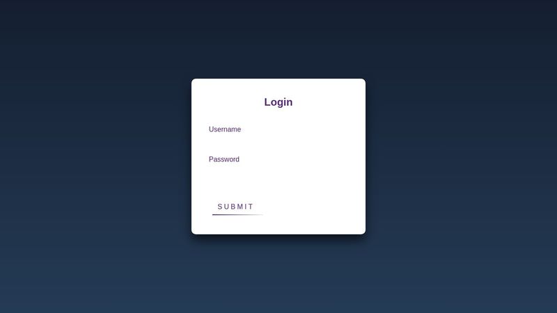 Login Form with floating placeholder and light button