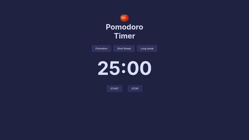 Javascript Pomodoro Timer