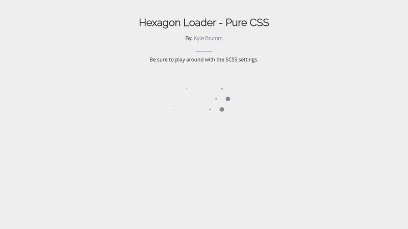 Hexagon Loader (Pure CSS)