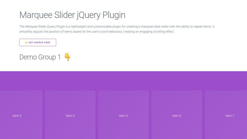 Marquee Slider jQuery Plugin