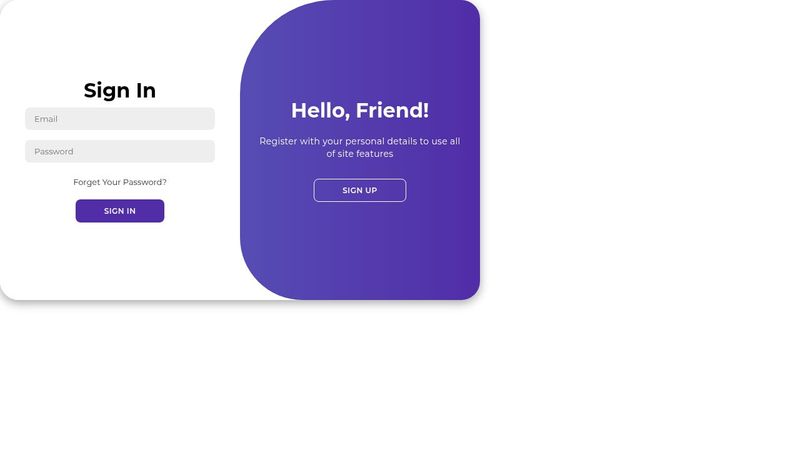 Sign In and Sign Up page