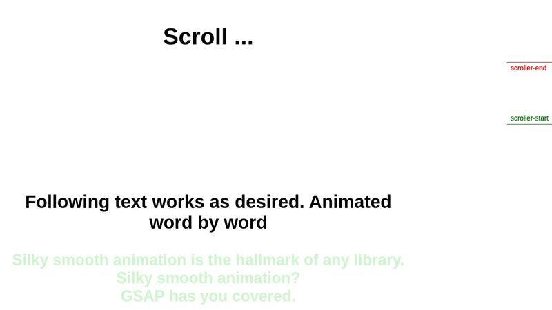Change opacity words while scrolling