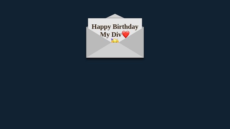 Pure CSS Birthday Envelope