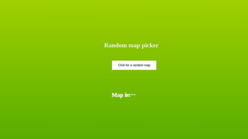 CSGO random map picker