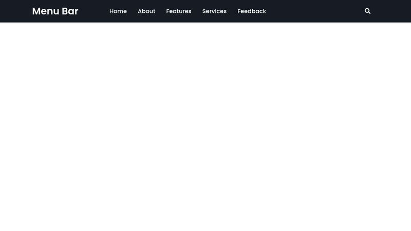 Responsive Dropdown Menu Bar With Searchbox Using Only Html And Css 4032