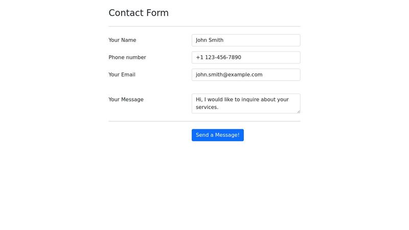 Bootstrap 5 Contact Form