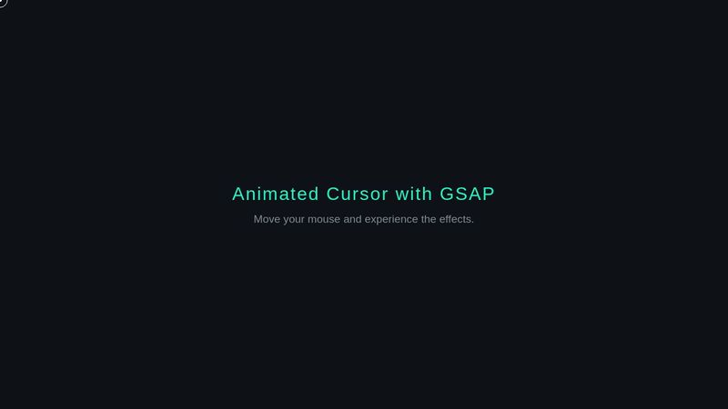 Animated Cursor with GSAP