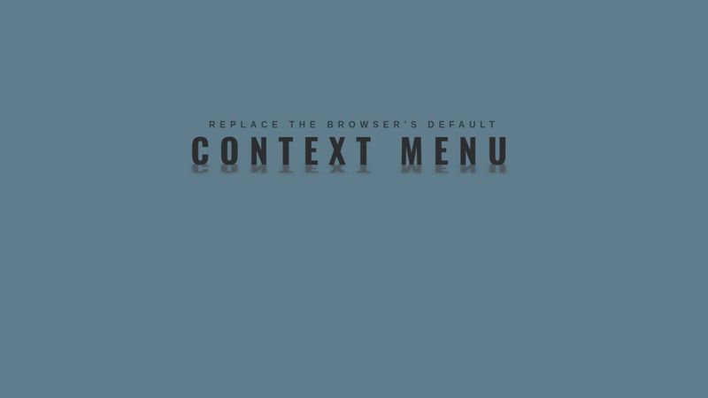 Context Menu (Right Click)