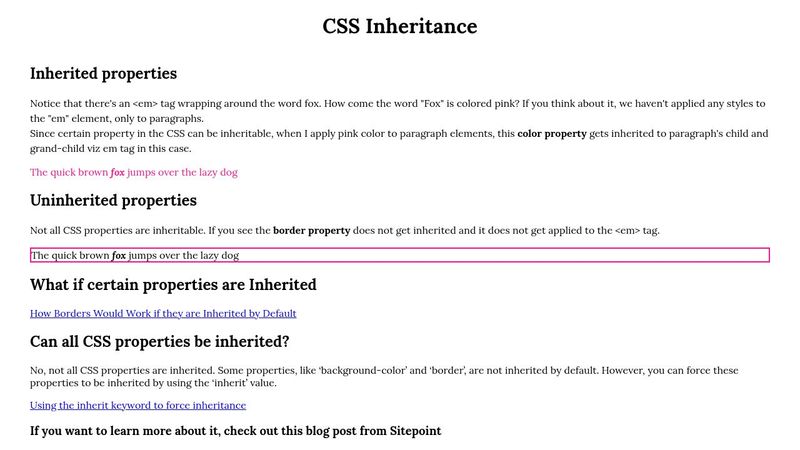 CSS Inheritance