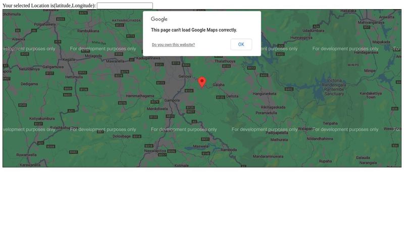 Google Maps Latitude & Longitude by Draggable Marker