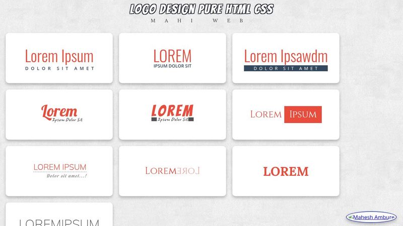 Logo Design Pure HTML CSS