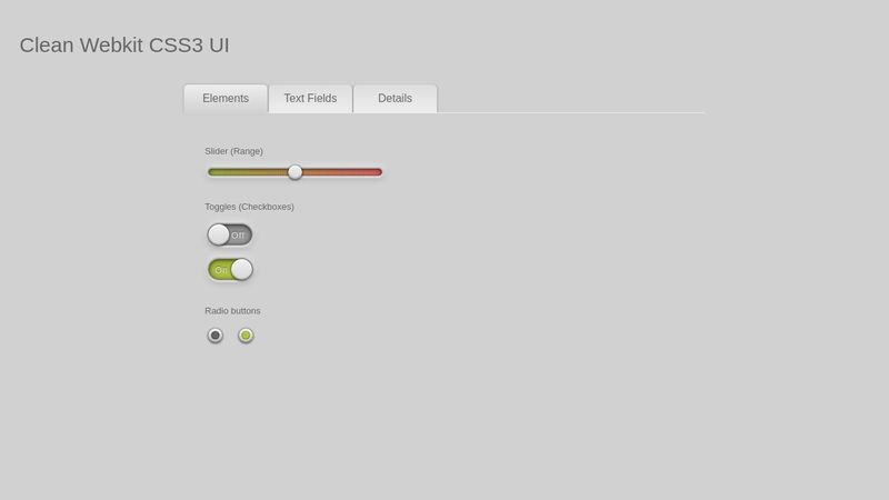 Clean Webkit CSS3 UI
