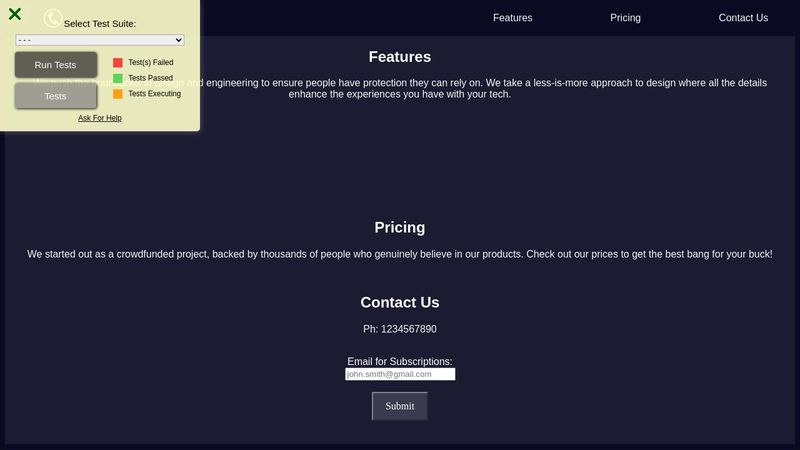 FCC - Product Landing Page