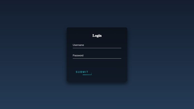 Login form (dark theme)