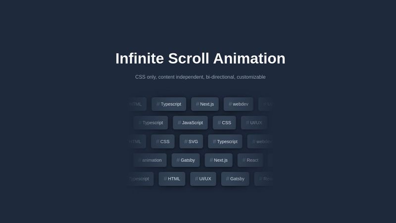 Infinite Scroll Animation