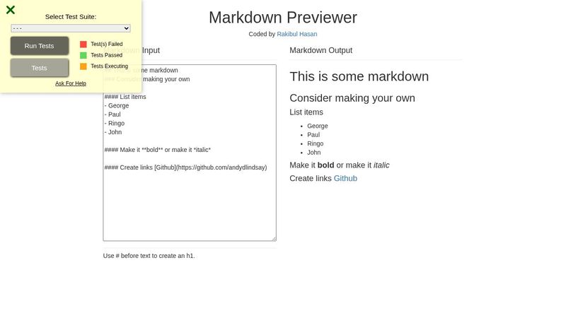 Build a Markdown Previewer