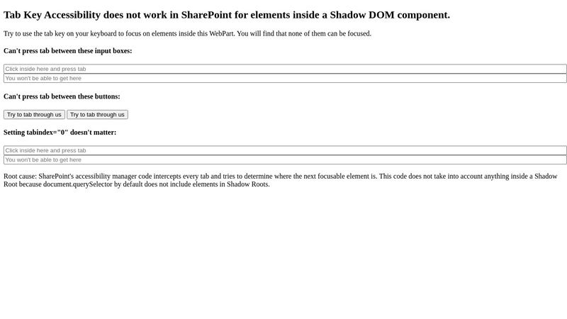 raw html with ShadowDOM