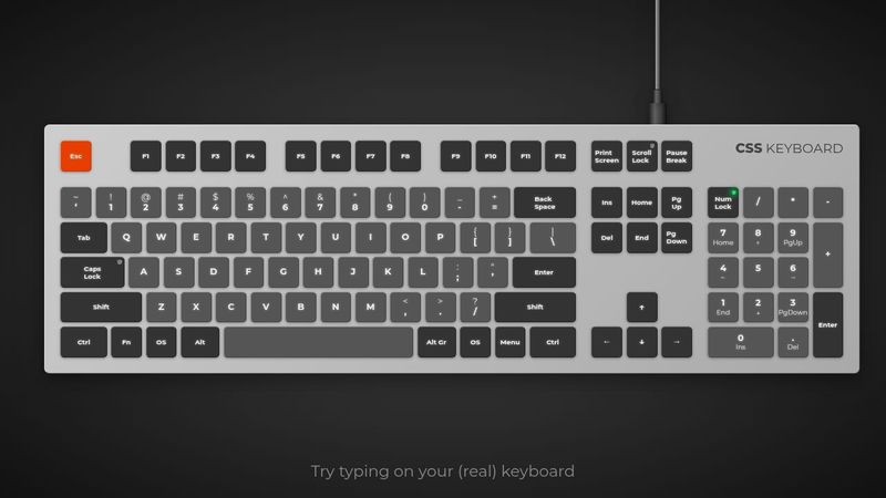 CSS PC Keyboard