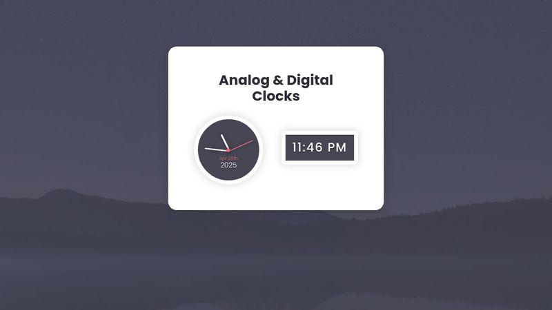 Analog and Digital Clock
