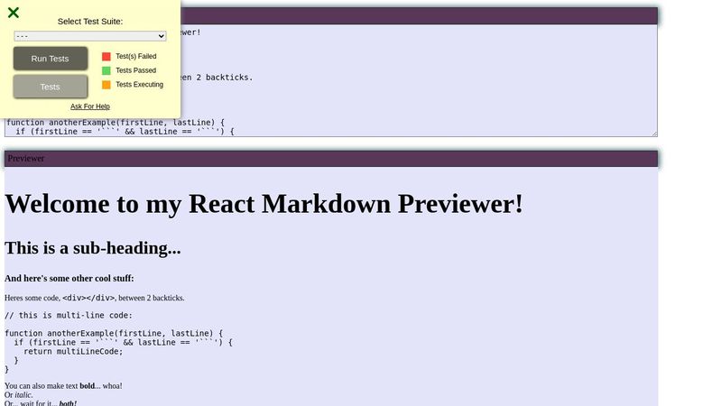 Build a Markdown Previewer